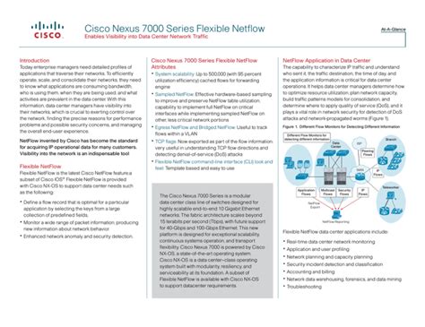 Cisco Nexus 7000 Series Flexible Netflow