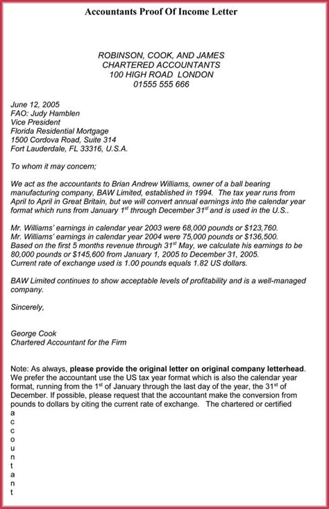 Proof Of Income Letter 20 Samples Formats In Pdf And Word