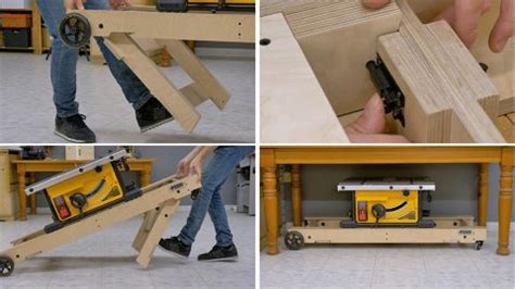 DIY Rolling Foldable Table Saw Stand Pt 1 Paoson Woodworking