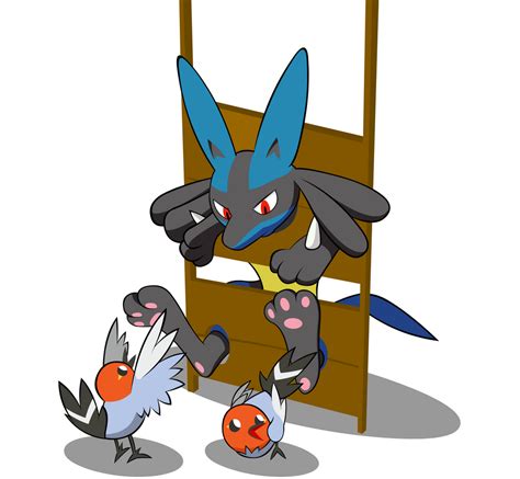 Lucario Tickled By Alphaws On Deviantart