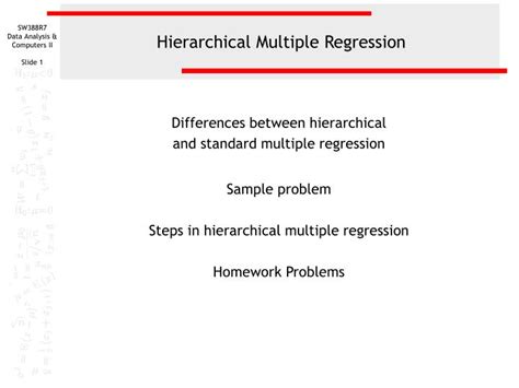 Ppt Hierarchical Multiple Regression Powerpoint Presentation Free