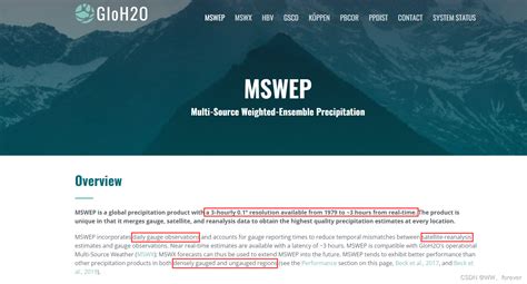 【数据集】3小时尺度降水数据集 mswepv2 mswep数据集 csdn博客
