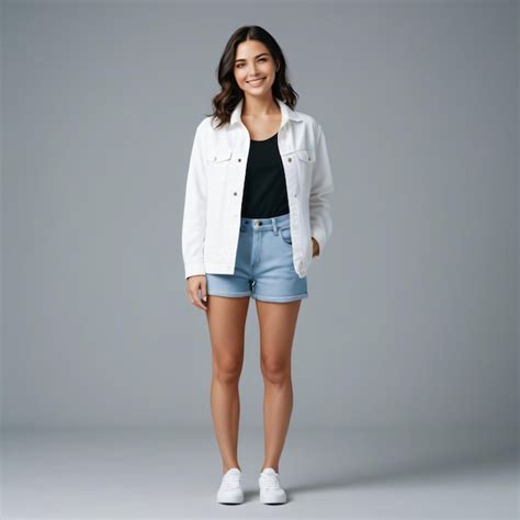 Isolated Stylish Smiling Woman In Full Growth With A Clean Background