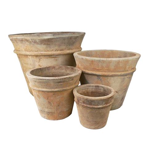 Antique Terracotta Rim Planter Basalt M 30x25cm Hello Hello Plants