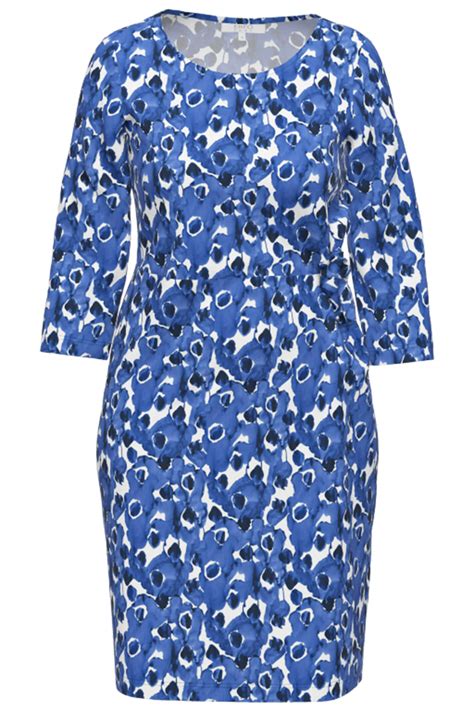 Erfo 111800600 Royal Blue Abstract Print Dress Shirley Allum Boutique