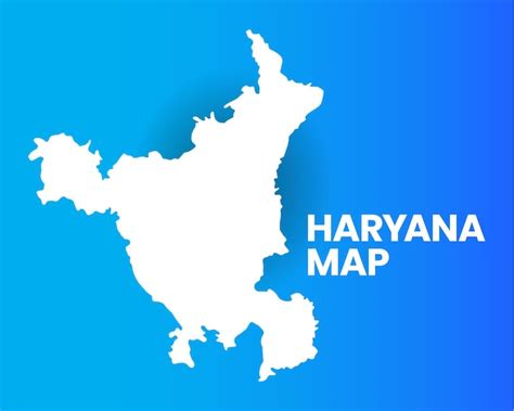 Premium Vector Haryana State Map Illustration Design On Blue Gradient