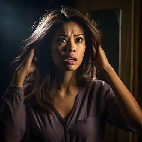 Premium Ai Image Looking At Mirror With Shock Face