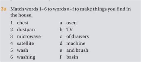 3a Match Words 1 6 To Words A F To Make StudyX