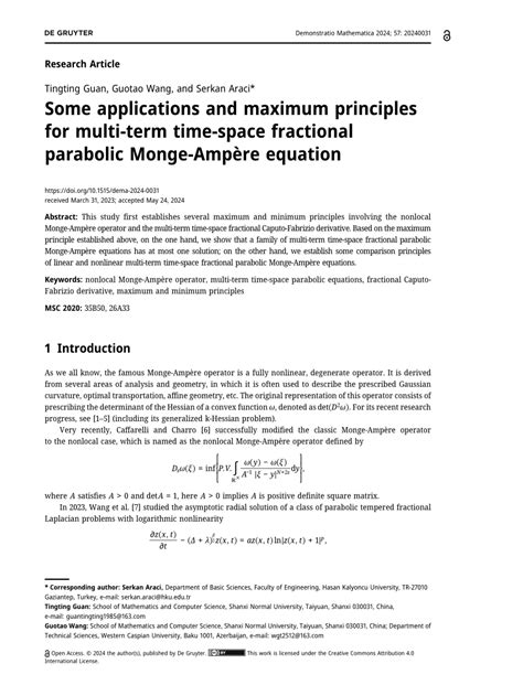 Pdf Some Applications And Maximum Principles For Multi Term Time