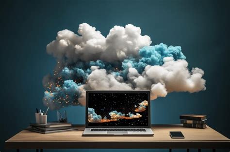 Premium Ai Image Cloud Computing Concept With Laptop
