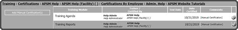 Certification Grid Certification Grid