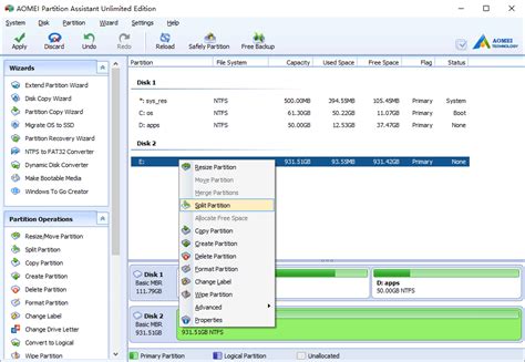 How To Split One Partition To Smaller Ones
