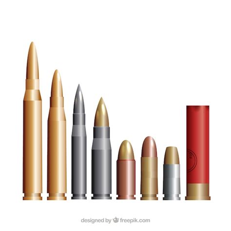 Premium Vector Different Caliber Ammo