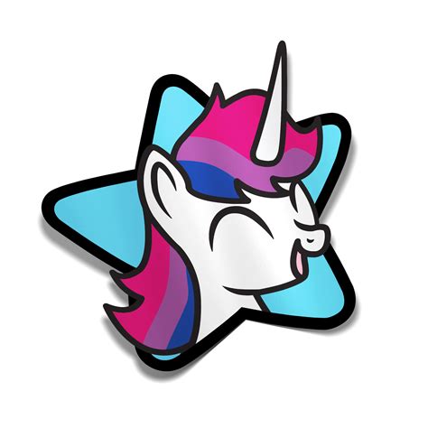 Bisexual Pride Unicorn Sticker Sonic Bark