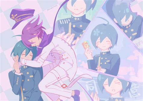 Oma Kokichi And Saihara Shuichi Danganronpa And 1 More Drawn By Ewa