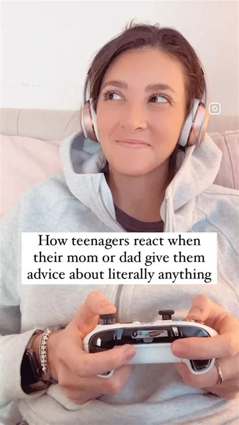 How Teenagers React When Their Mom Or Dad Try To Give Them Advice