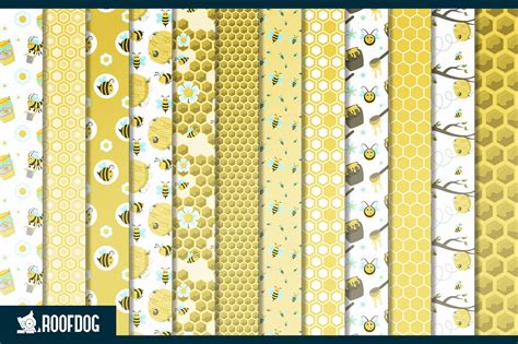 Honey Bee Digital Paper MasterBundles