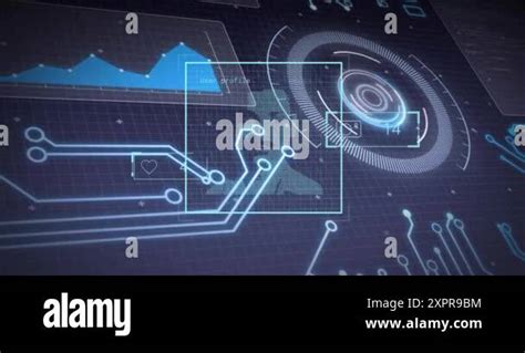 User Profile And Data Analysis Animation Over Digital Interface Background Analytics
