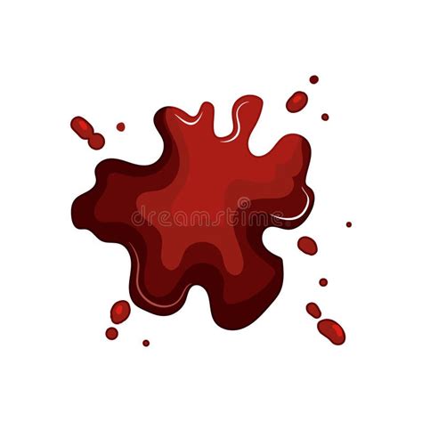 Hemoglobin Blood Stain Cartoon Vector Illustration Stock Illustration