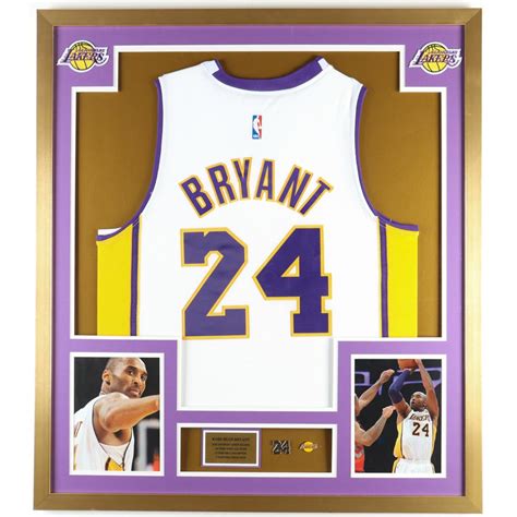 Kobe Bryant Custom Framed Jersey Display With 2 Pins Pristine Auction