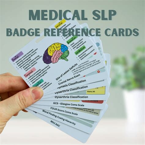 Medical Badge Reference Cards Etsy