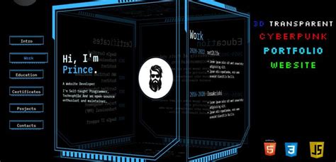 Cyberpunk 3d Portfolio Website Buymeacoffee