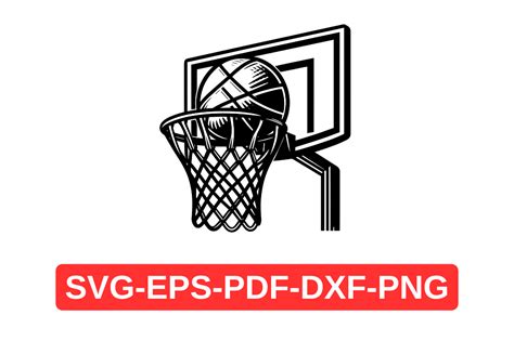 Basketball Goal Hoop Svg Clipart Png Art Graphic By Artful Assetsy