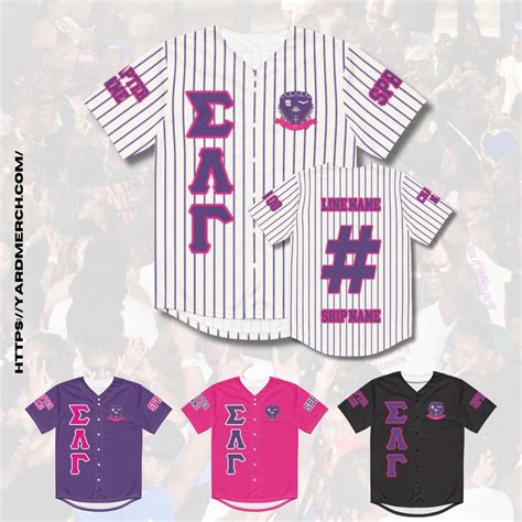 Sigma Lambda Gamma Sublimated Baseball Jersey Personalized Greek