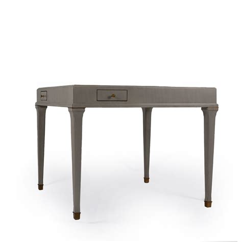 Julie Game Table Grey Blue Print