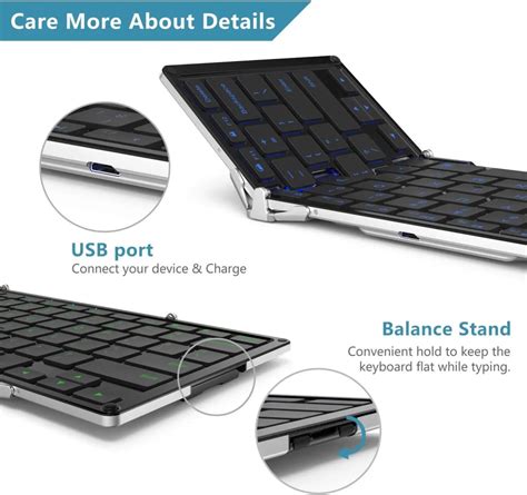 Iclever Bk05 3 Renkli Arka Aydınlatmalı Katlanabilir Bluetooth Klavye