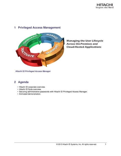 Privileged Access Management Hitachiid Page 1 15 Flip Pdf