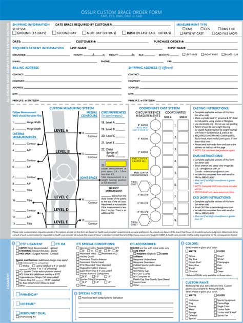 Cti Custom Knee Brace Order Form Fill Out And Sign Online Dochub