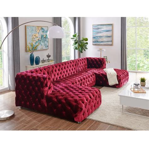 High Quality Velvet Fabric Button Tufted Classic Sofa Set Modern Living