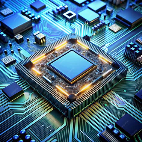 Electronics Engineering Motherboard Digital Data Computer Microprocessor Chip Development Modern