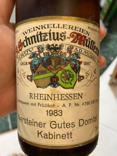 Schnitzius Müllers Niersteiner Gutes Domtal Kabinett Vivino US