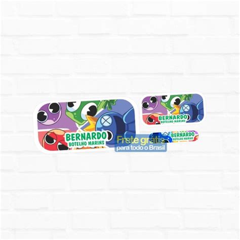 Etiqueta Escolar Rainbow Friends Vinil 90un Frete Grátis Elo7