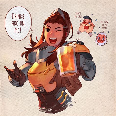 Safebooru 1girl 2boys Alcohol Armor Beard Beer Beer Mug Blonde Hair