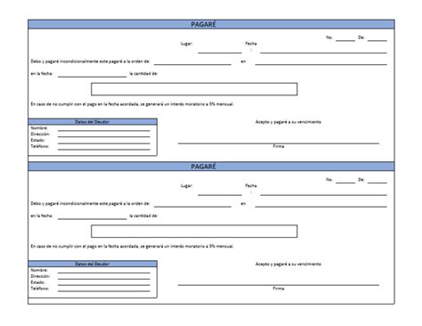 Modelo De Pagare En Word Pdf