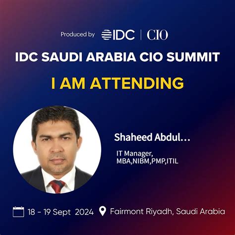 Shaheed Abdul Cader On Linkedin Idcsaudicio