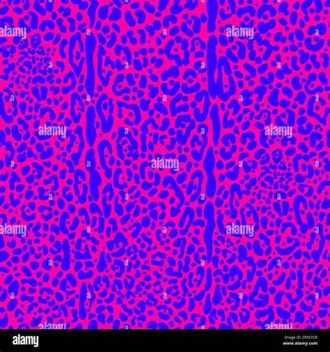 Leopard Print Seamless Pattern Neon Cheetah Skin 80 90s Design Bright