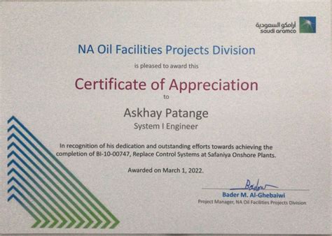 Akshay Patange On Linkedin Saudiaramco Safaniyaoil Opportunity
