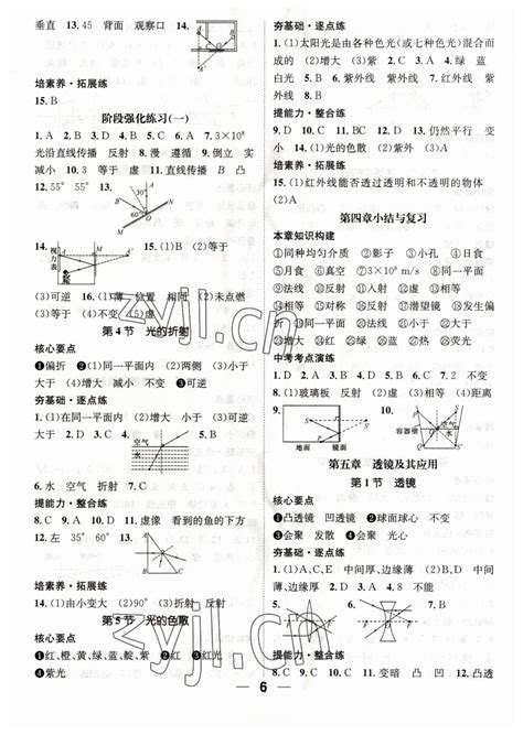 2023年精英新课堂八年级物理上册人教版答案——青夏教育精英家教网——
