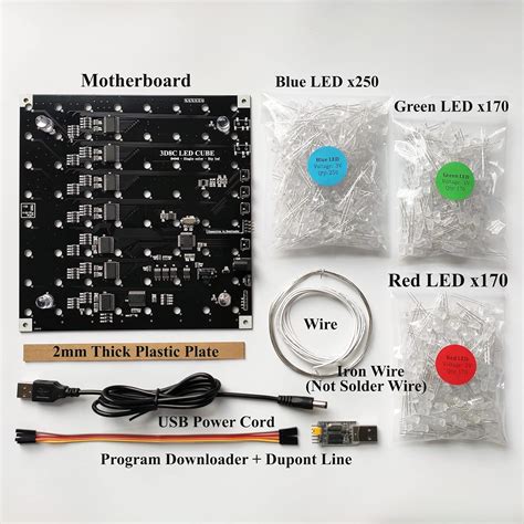 Hexidos 8x8x8 Led Cube Kit Diy Soldering Project India Ubuy