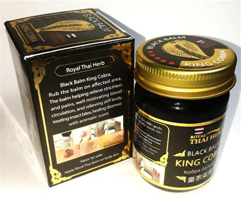 Тайский бальзам черный на основе яда Кобры Royal Thai Herb Black Balm ...