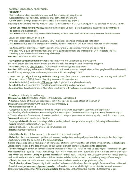 Common Laboratory Procedures Pdf Gastroesophageal Reflux Disease