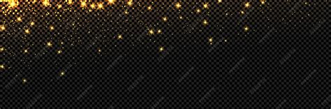 Premium Vector Glitter Golden Light Corner Border Magic Gold Sparkles