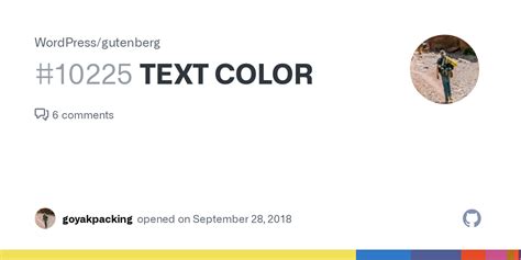Text Color · Issue 10225 · Wordpressgutenberg · Github