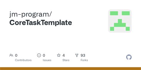 Github Jm Program Coretasktemplate