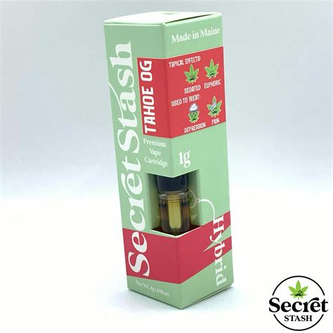 Secret Stash Thc Distillate Cartridge Tahoe Og 1g Weedmaps