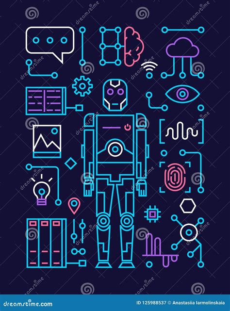 Machine Learning Vector Illustration Stock Vector Illustration Of